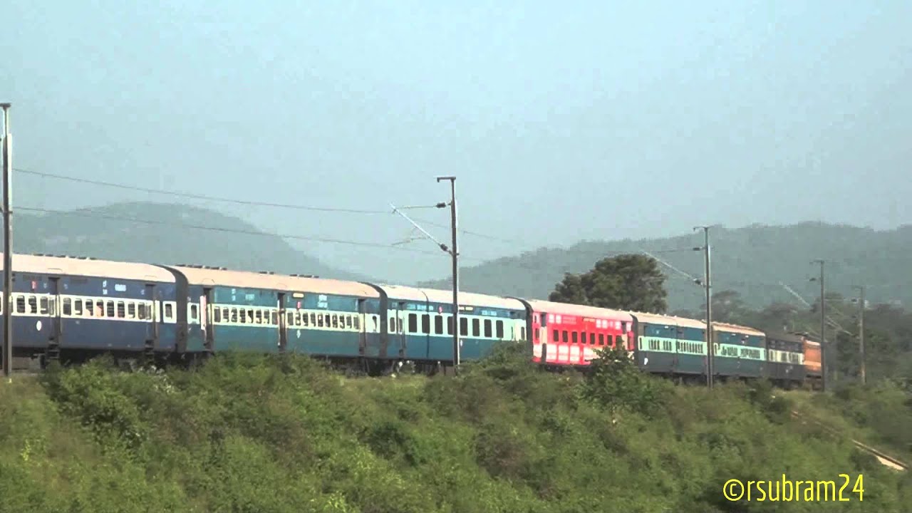 Alleppey exp xing Chennai Intercity exp - YouTube