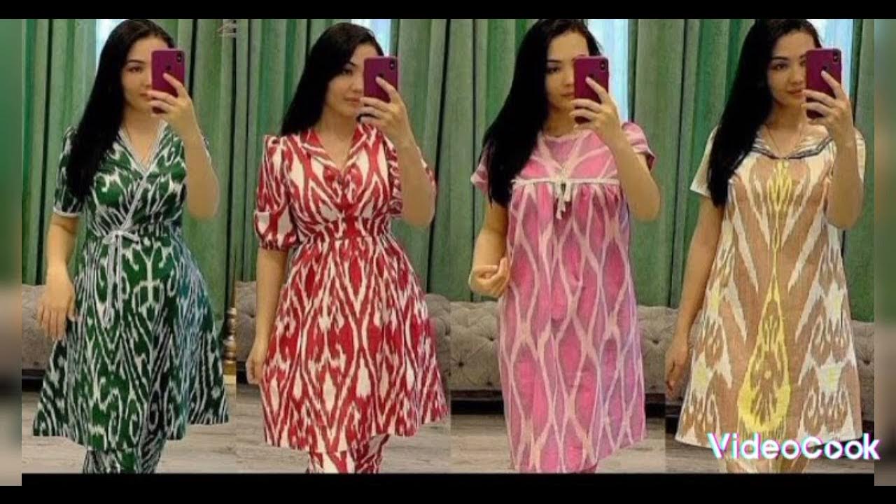 Атлас ва адрас кўйлаклар фасони - YouTube