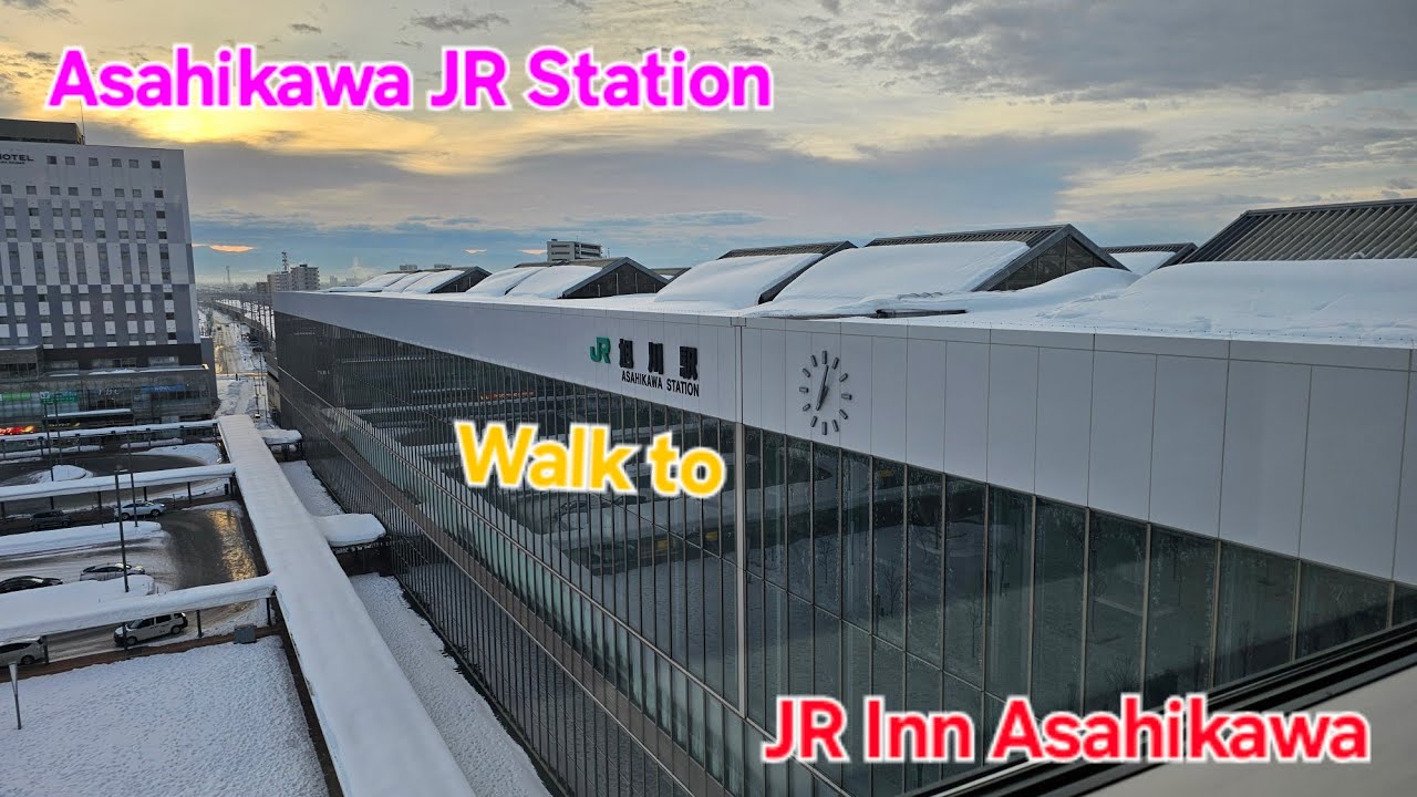 JR Station Asahikawa walk to JR inn Asahikawa - YouTube