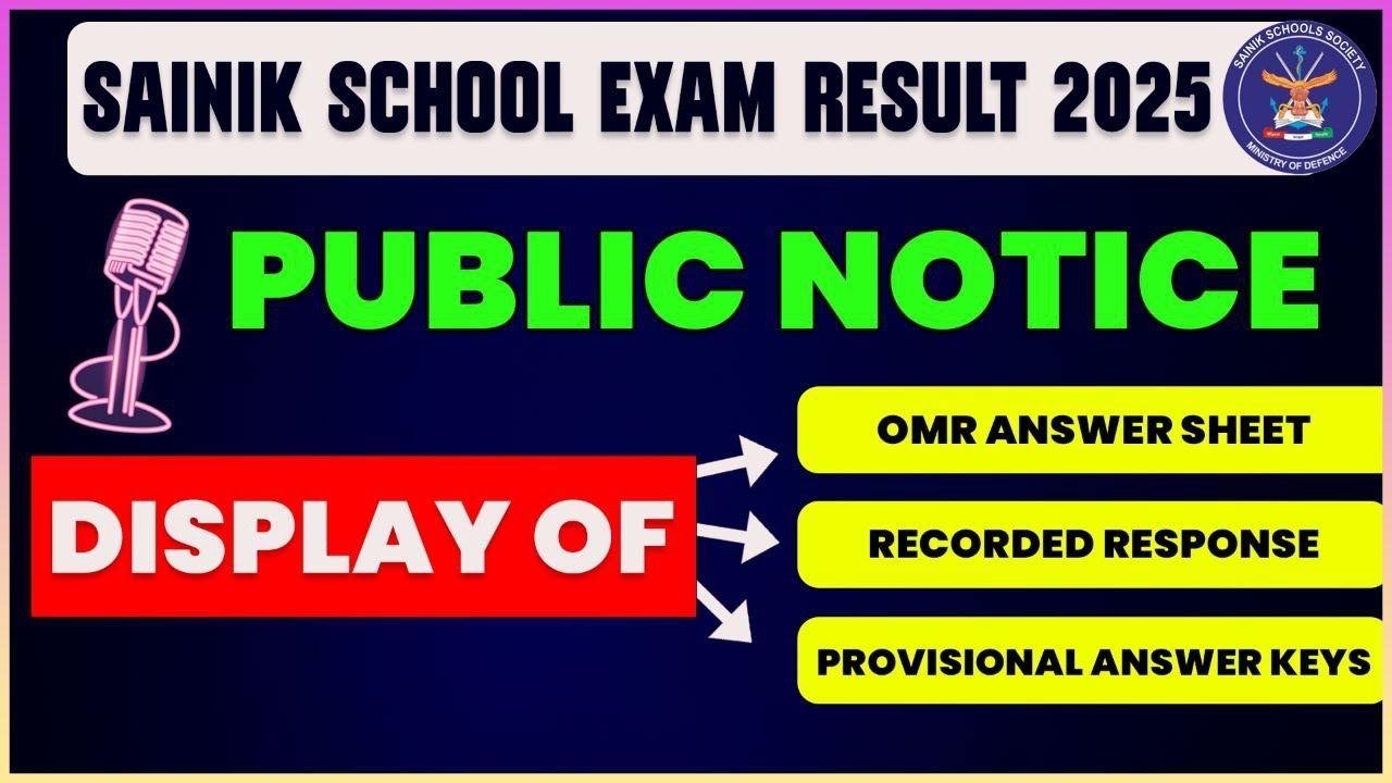 AISSEE 2025 Result Out | OMR Sheet, Answer Key & Scorecard Released ...