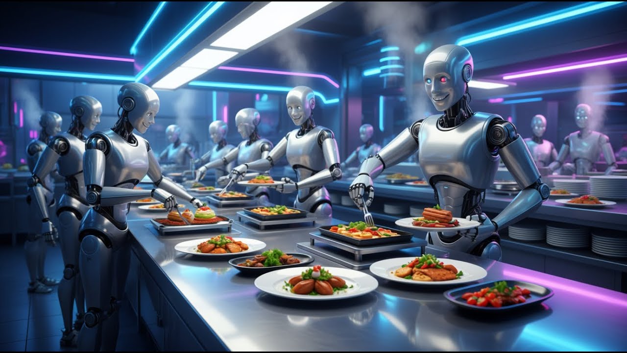Robot Restaurant 🍴 | Futuristic Robots Cooking & Serving Delicious Food ...
