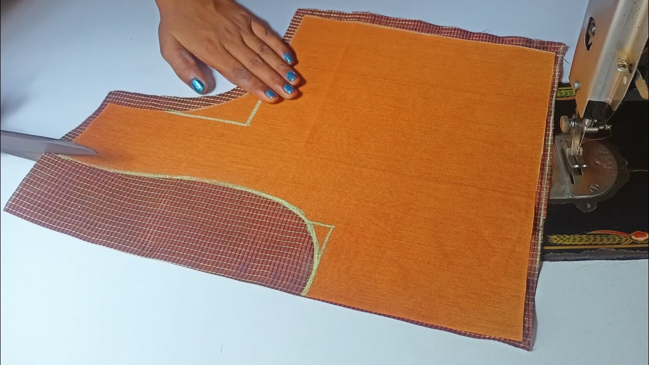 Simple And Easy Blouse Back Neck Design Cutting And Stiching || Blouse ...