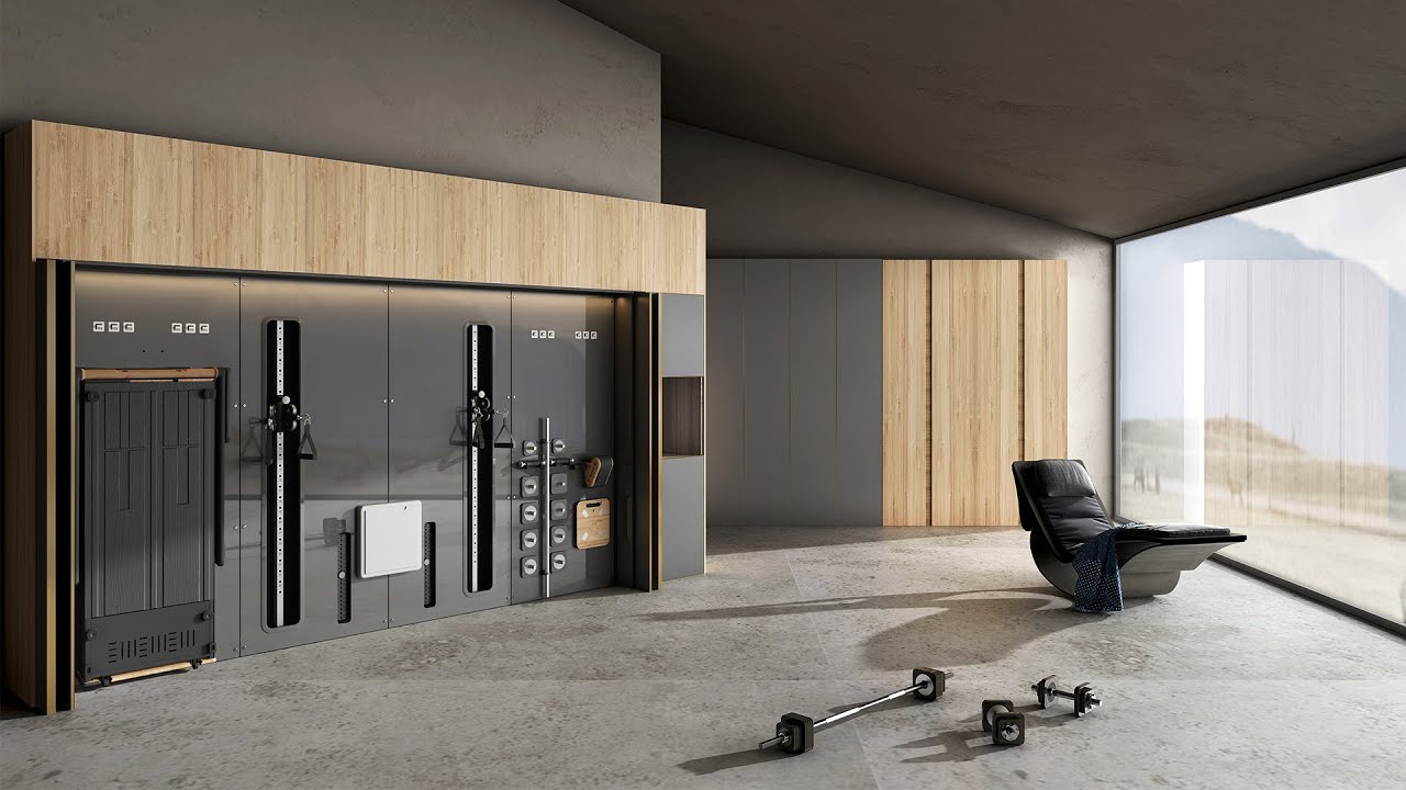G-WALL MODULAR HIGHLY-INTERGRATED HOME FITNESS SYSTEM - YouTube