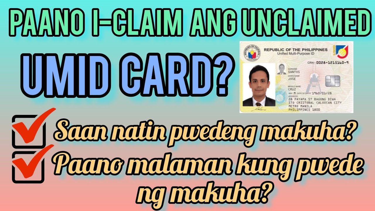 Paano i-CLAIM ang UNCLAIMED UMID CARD? | How to CLAIM an UNCLAIMED UMID ...