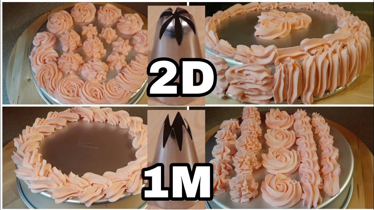 BORDES SENCILLOS con LA DUYA 1M y 2D🎂Duyas básicas - YouTube