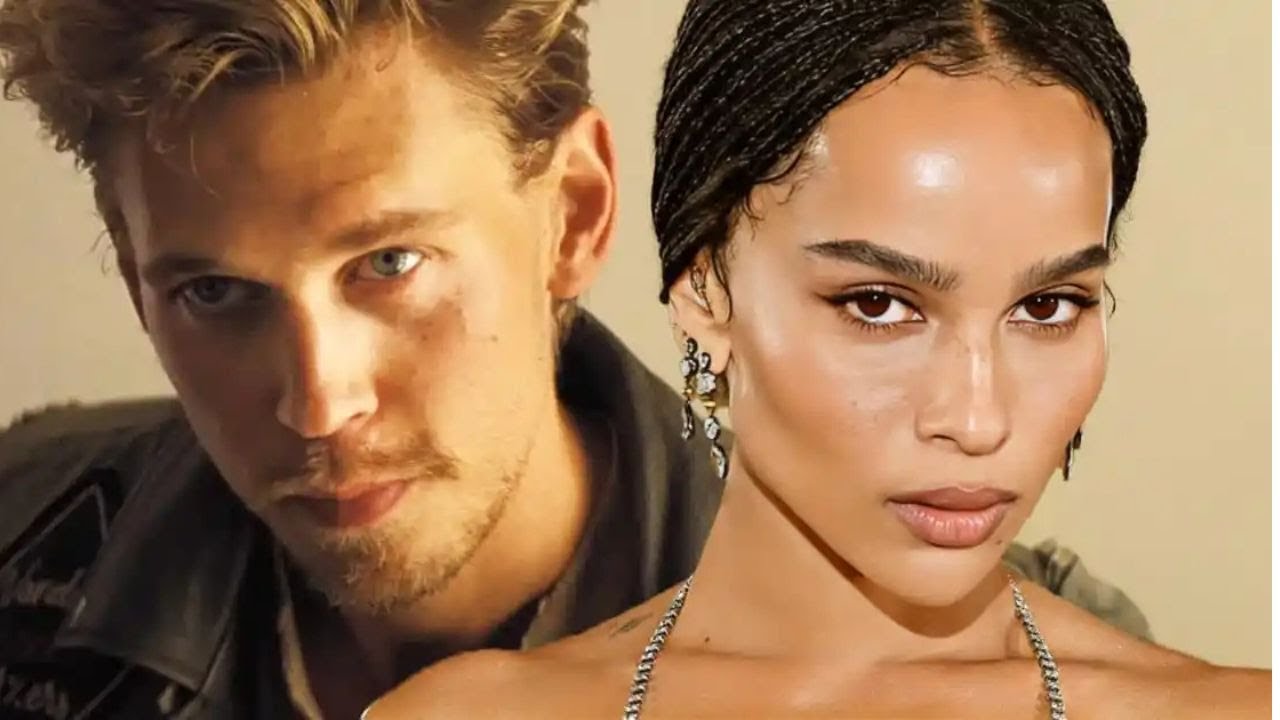 Austin Butler & Zoe Kravitz's STEAMY KISS on Set of Crime Movie - YouTube