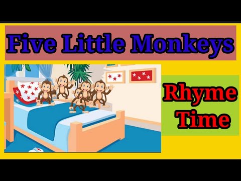 Five Little Monkeys jumping on the bed-Rhyme for kindergarten - YouTube
