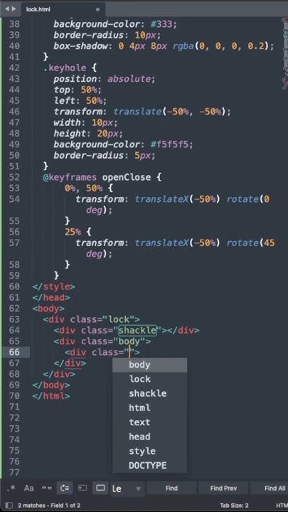 Lock HTML CSS #html #css #coding - YouTube