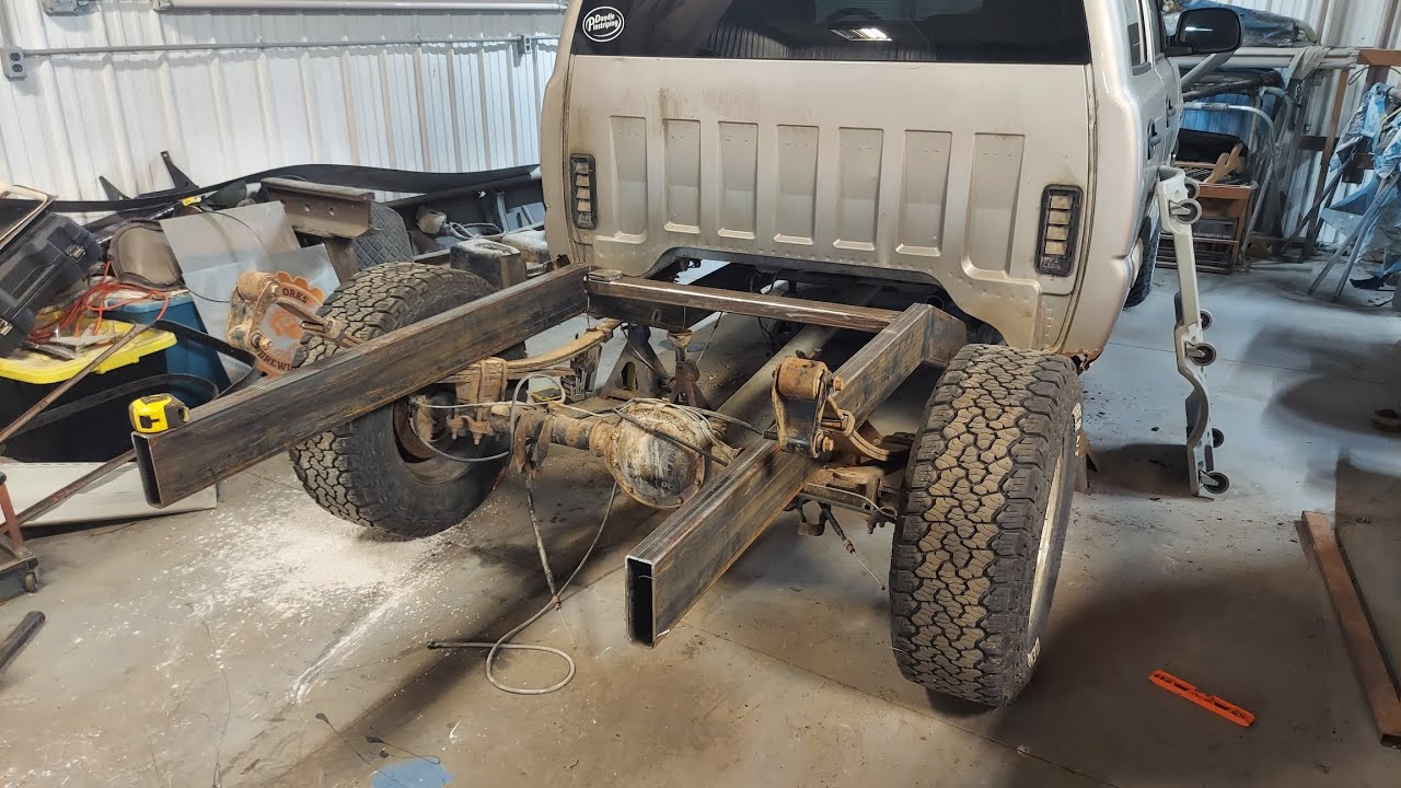 Back half frame build part 2......leveling rails, adding crossmember ...