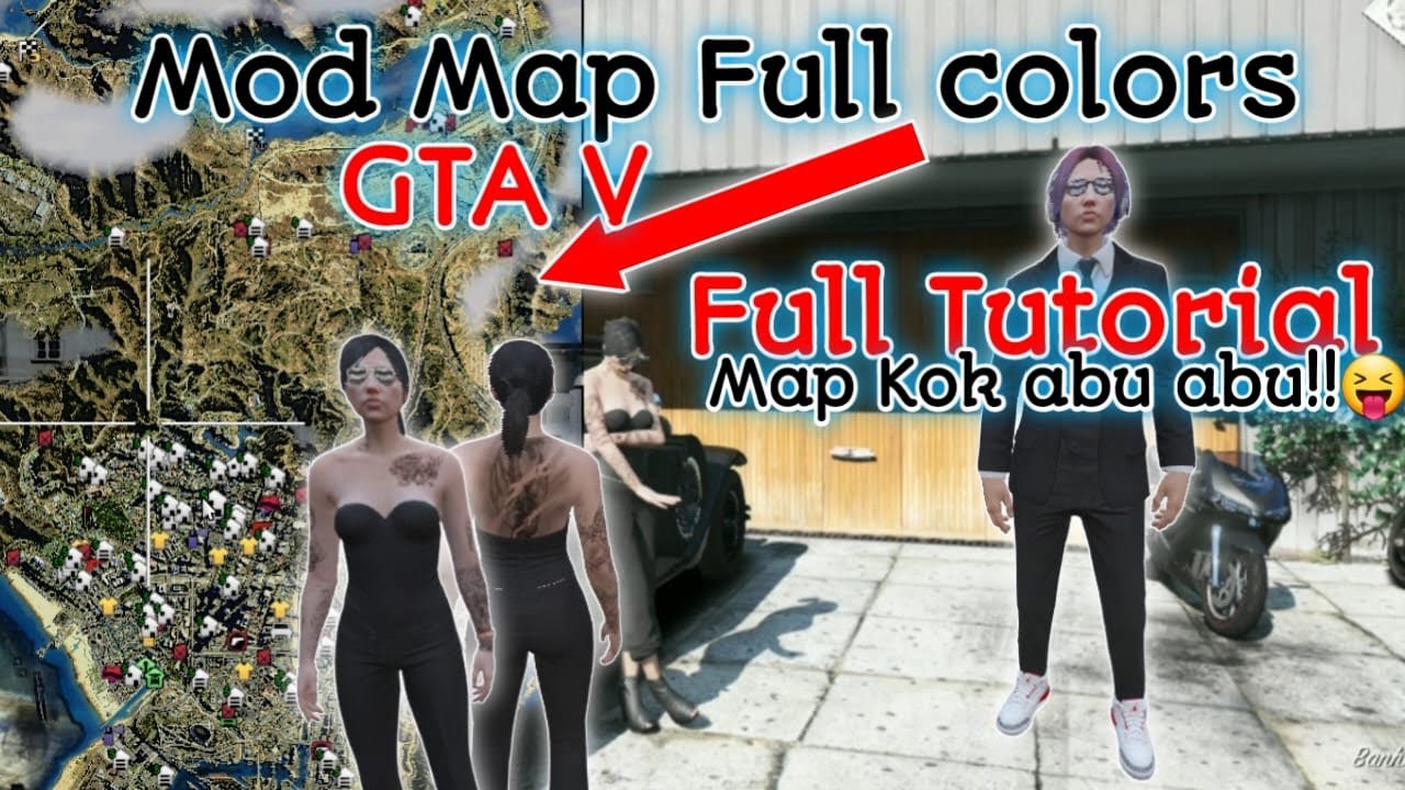 MOD MAP SATELIT GTA V FULL COLORS #gta5 #modgtaterbaru - YouTube