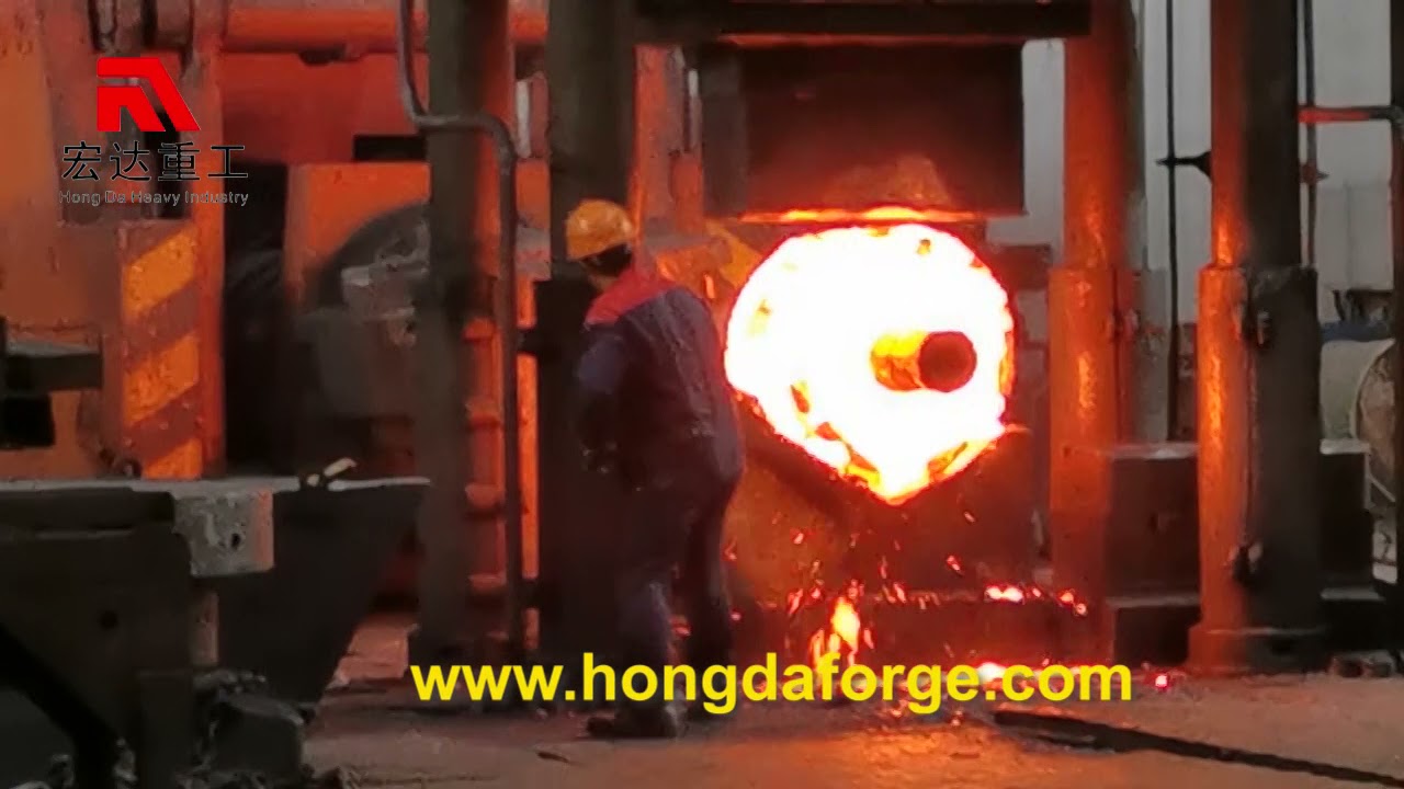 Tube sheet forging - YouTube