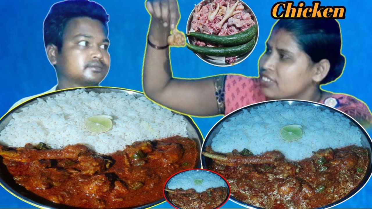 Chicken curry cooking | Chicken curry gongra rice eating | Chicken ...