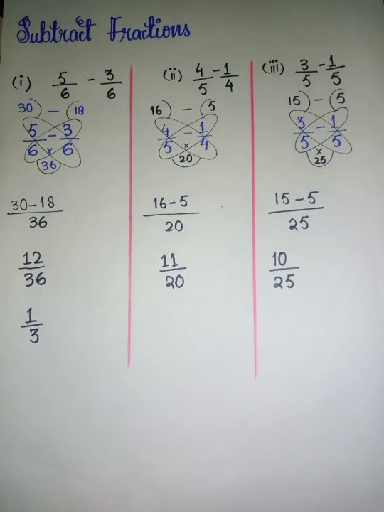 Butterfly Method For Fractions | Butterfly Method For Adding And ...