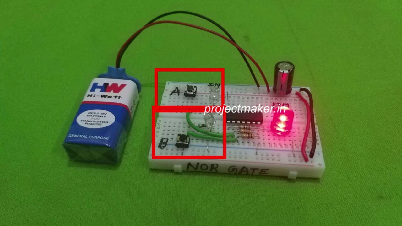 nor gate project - best project topics for students and fairs - YouTube