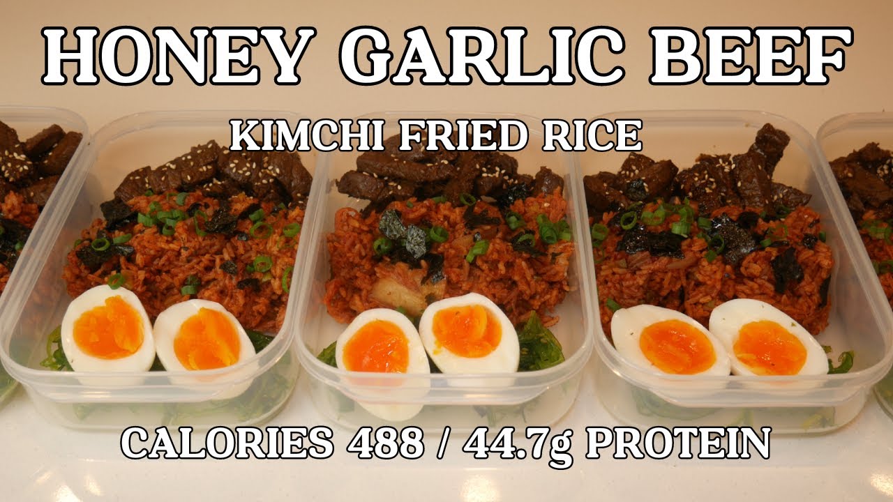 Beef Kimchi Fried Rice (Low Calorie, High Protein) - YouTube