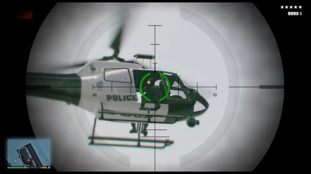 GTA 5 Top Sniper Police Helicopter | Gameplay Online - YouTube