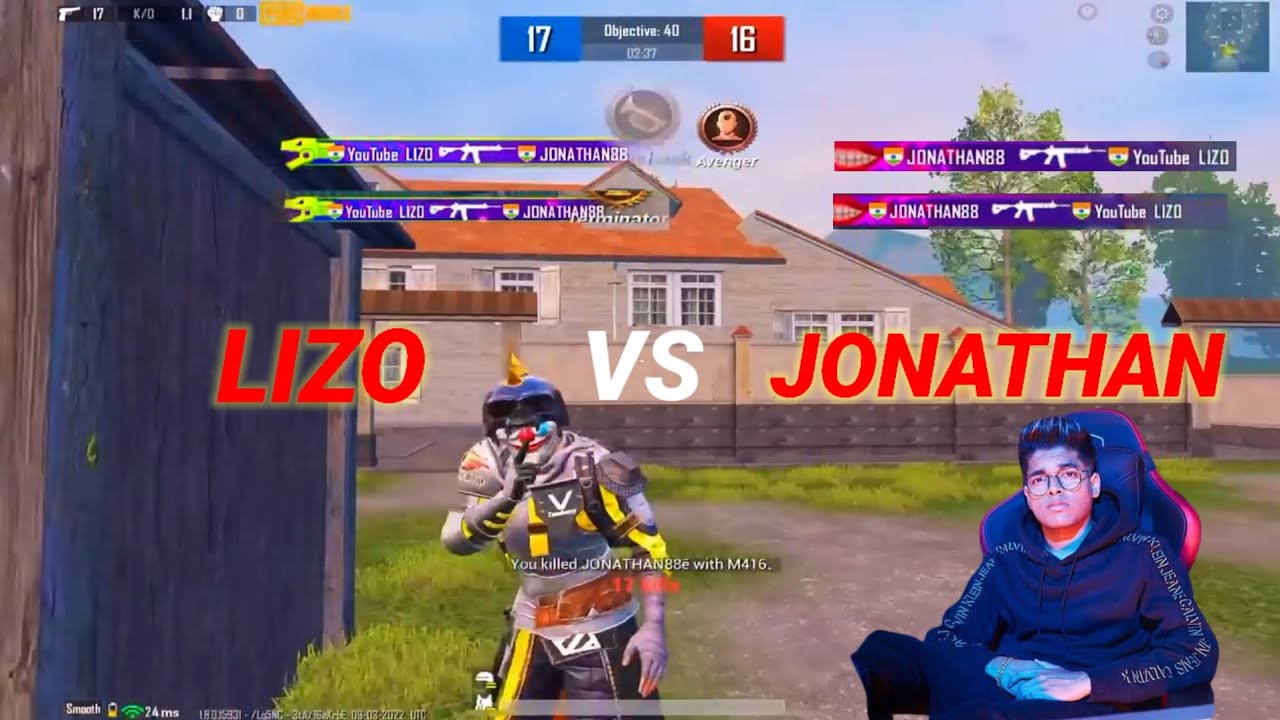 LIZO PRO😍 VS 🤩JONATHAN GAMING | BEST TDM GAMEPLAY IN PUBG MOBILE - YouTube