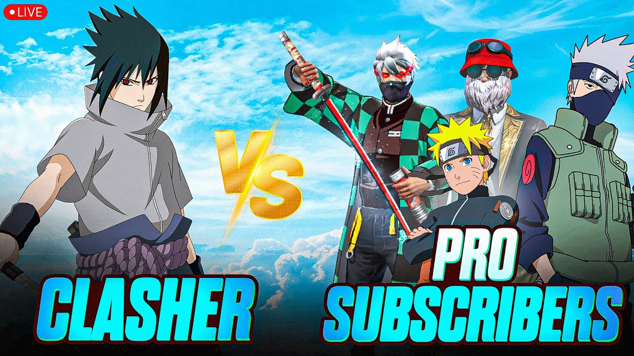 1 VS 4 WITH NARUTO BUNDLE🚀 FREE FIRE LIVE #freefire #live #ff #gtk111 # ...