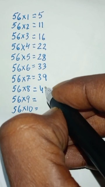 table of 56🔥🔥 |56 table🔥😎|56 table tips|56 table trick #maths#ytshorts ...