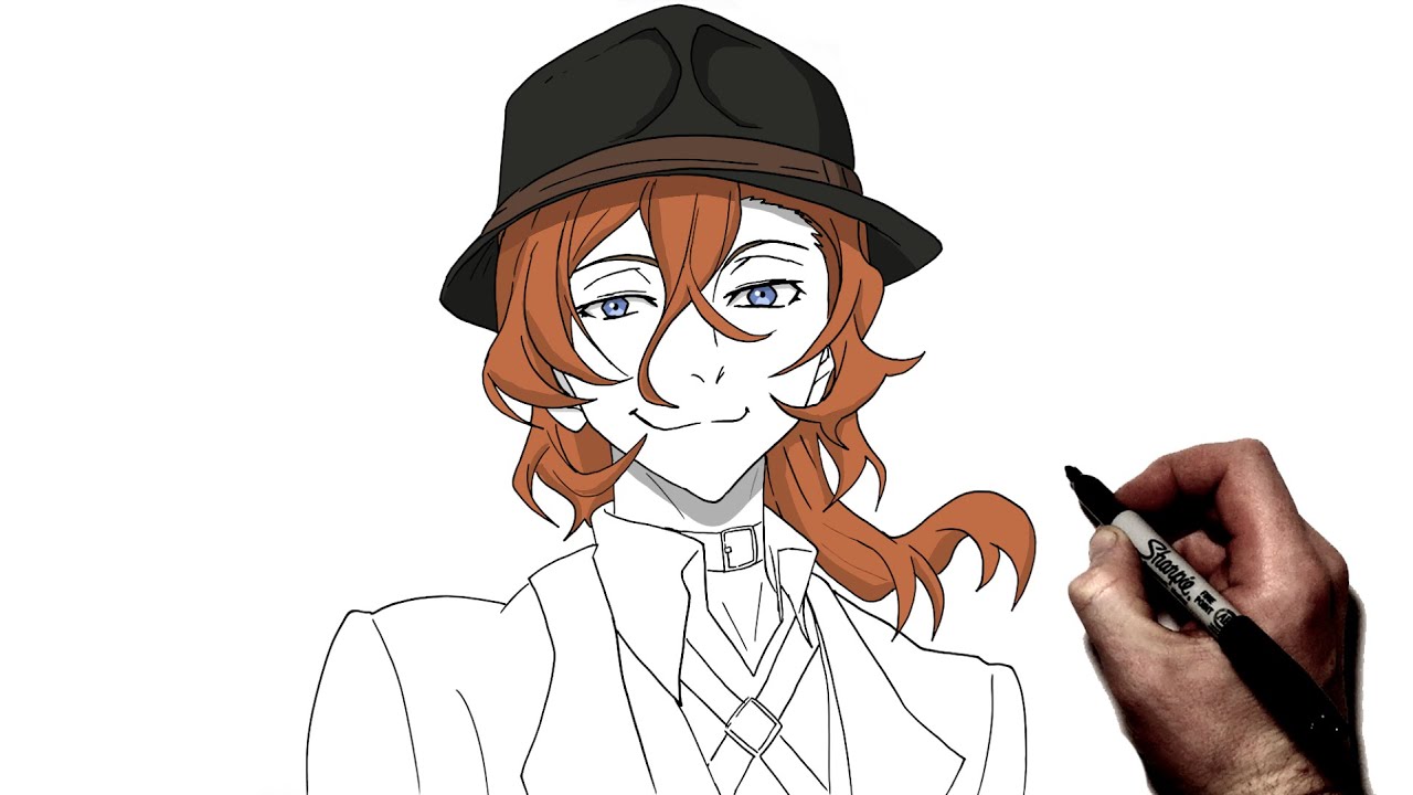 How To Draw Chuuya | Step By Step | Bungo Stray Dogs - YouTube