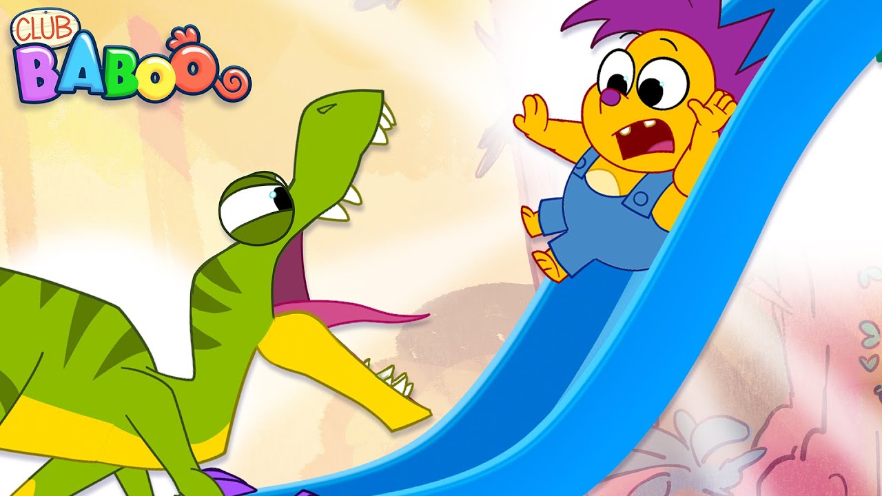 VELOCIRAPTOR on the SLIDE | Club Baboo | Funny Dinosaur videos for kids ...