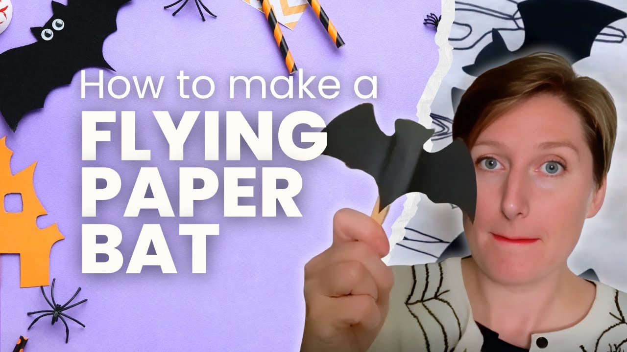 Make a Spooky Flying Paper Bat: Easy DIY Halloween Craft! - YouTube