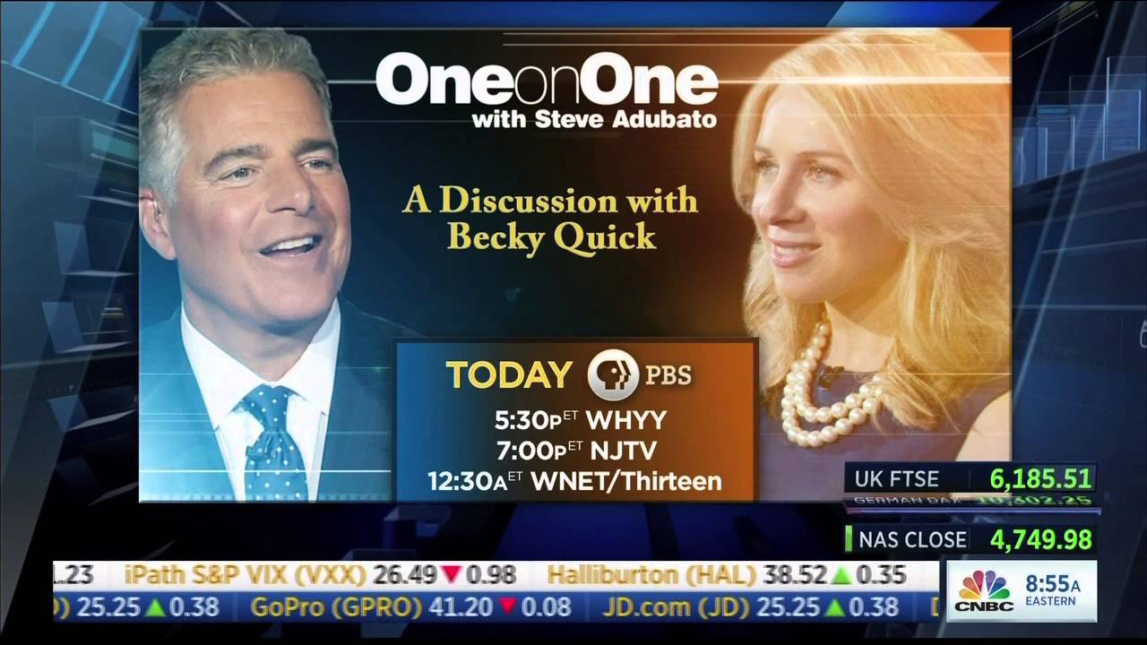 CNBC's Becky Quick Promotes Appearance on "One-on-One" - YouTube