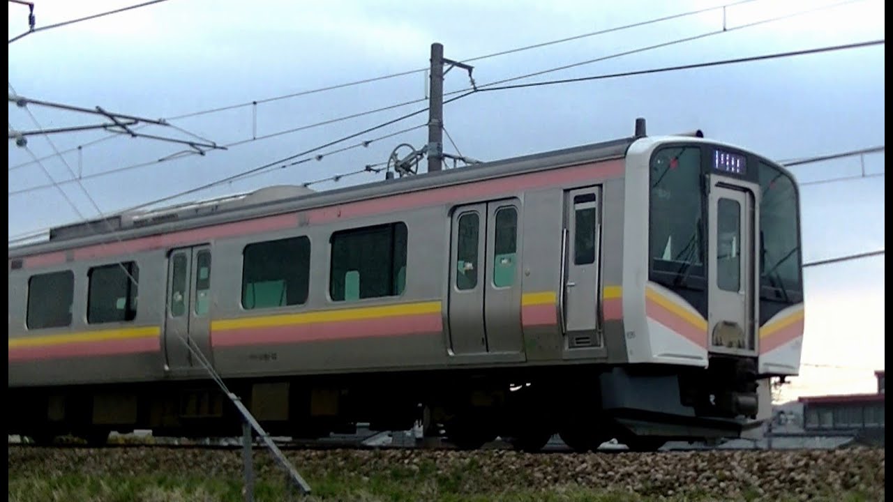 E129系B22編成 信越本線下り普通1323M 柏崎→長岡→新潟 - YouTube