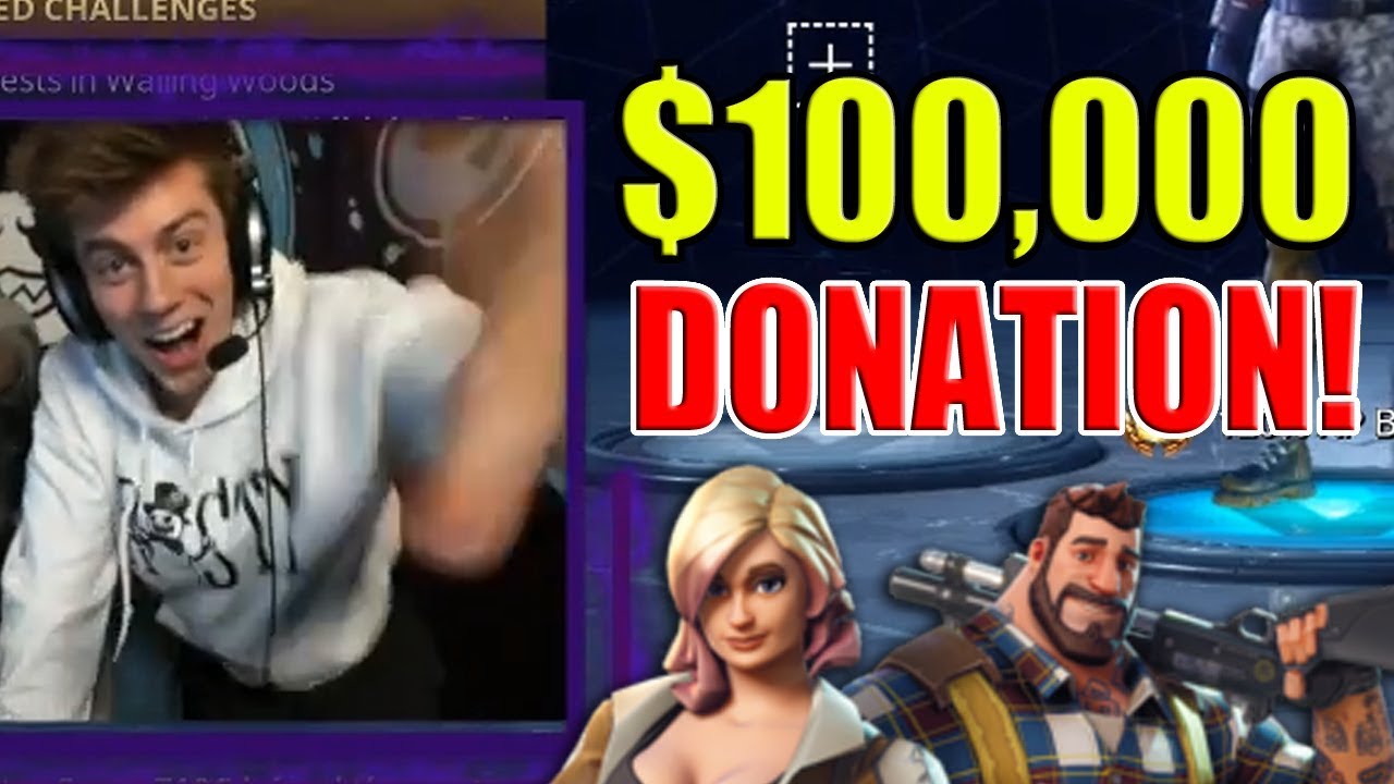 $100,000 Donation To Chance and Anthony (Team 10) Fortnite Stream ...