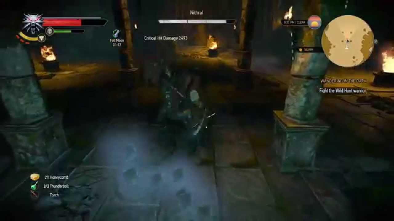 The Witcher 3 : Wandering in The Dark (Nithral Boss Fight) New Game ...