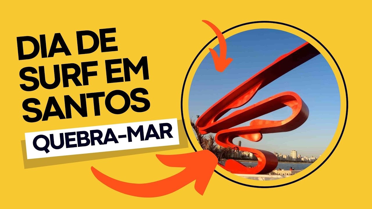 DIA ENSOLARADO DE SURF EM SANTOS | QUEBRA-MAR - (POV) - YouTube
