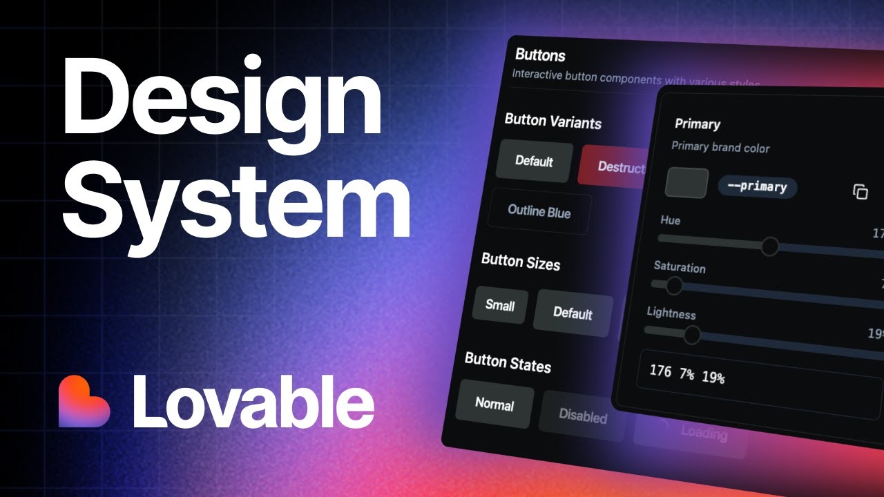 DESIGN SYSTEM NO LOVABLE? - YouTube