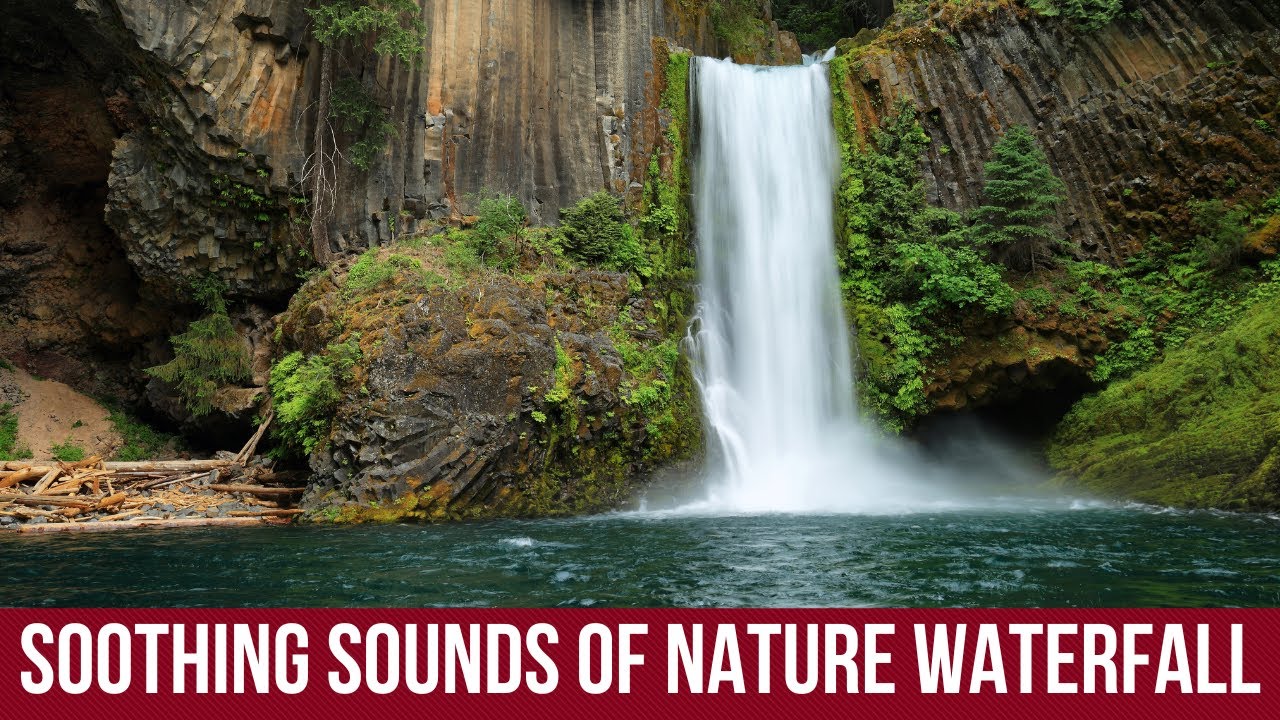 Soothing sound of waterfall. Relax listen sound of waterfall for sleep ...