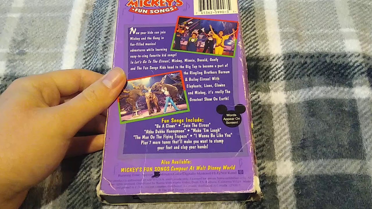 Mickey's Fun Songs: Let's go to the Circus: VHS Review - YouTube