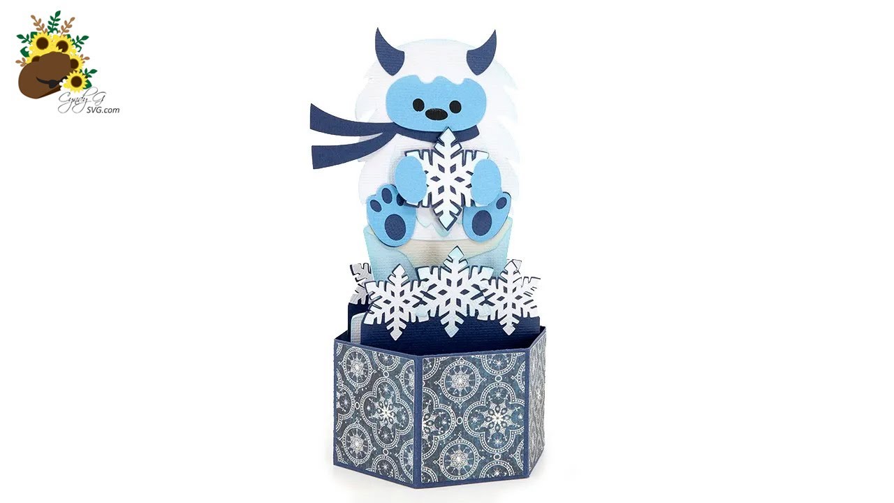 Yeti Pop Up Card SVG Assembly Tutorial - YouTube
