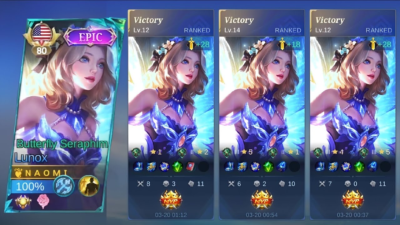 BUTTERFLY LUNOX WIN STREAK🦋 Gameplay Lunox Butterfly Seraphim💕 - YouTube