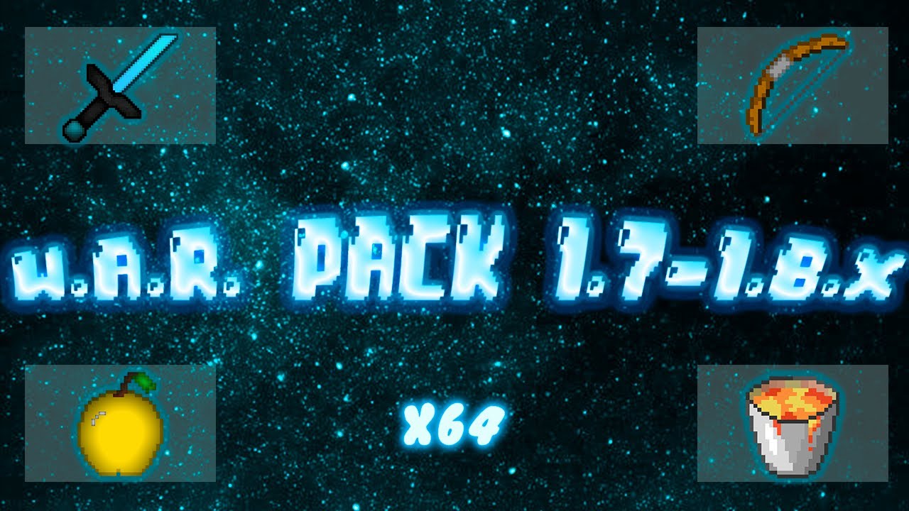 Texture Pack PVP WAR v2 x64 1.7-1.8.X/ x16 - YouTube