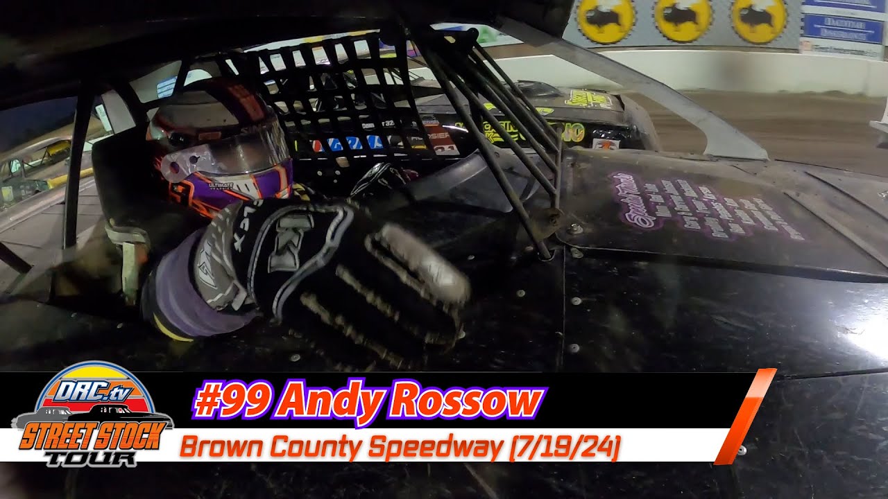 #99 Andy Rossow WISSOTA Street Stock On-Board @ Brown County (7/19/24 ...