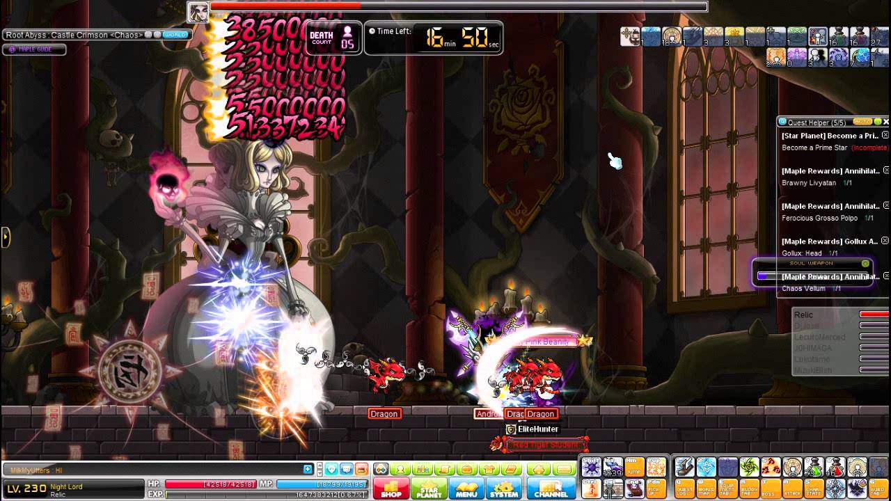 [GMS] Bera - Night Lord Solo Chaos Queen - YouTube