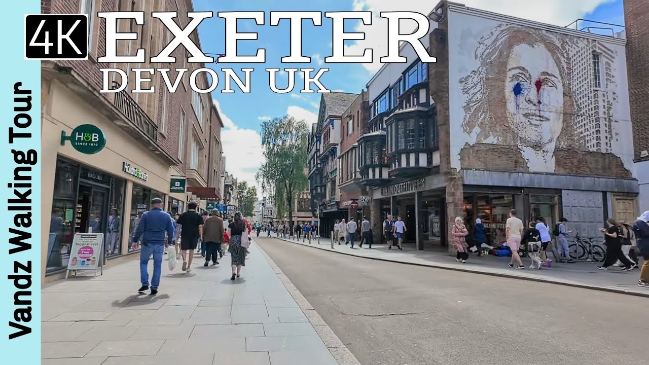Exeter City Centre & Cathedral - Devon UK🇬🇧 - A City Walk - Walking ...