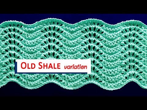 HowToKnit Old Shale Variations - stitch pattern 3 - YouTube