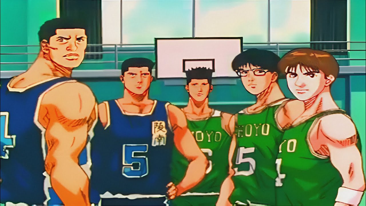 75. Slam dunk sakuragi, pertandingan tim basket shohoku vs shoyo-ryonan ...