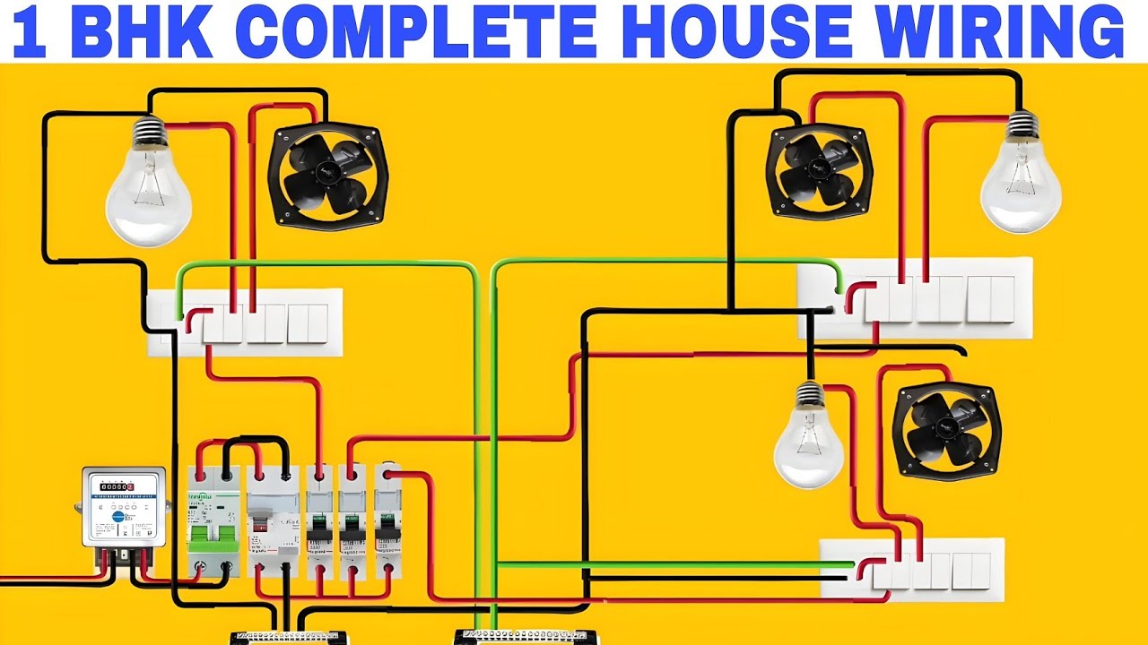 1 BHK complete house wiring diagram #electrical #electrican #tools ...