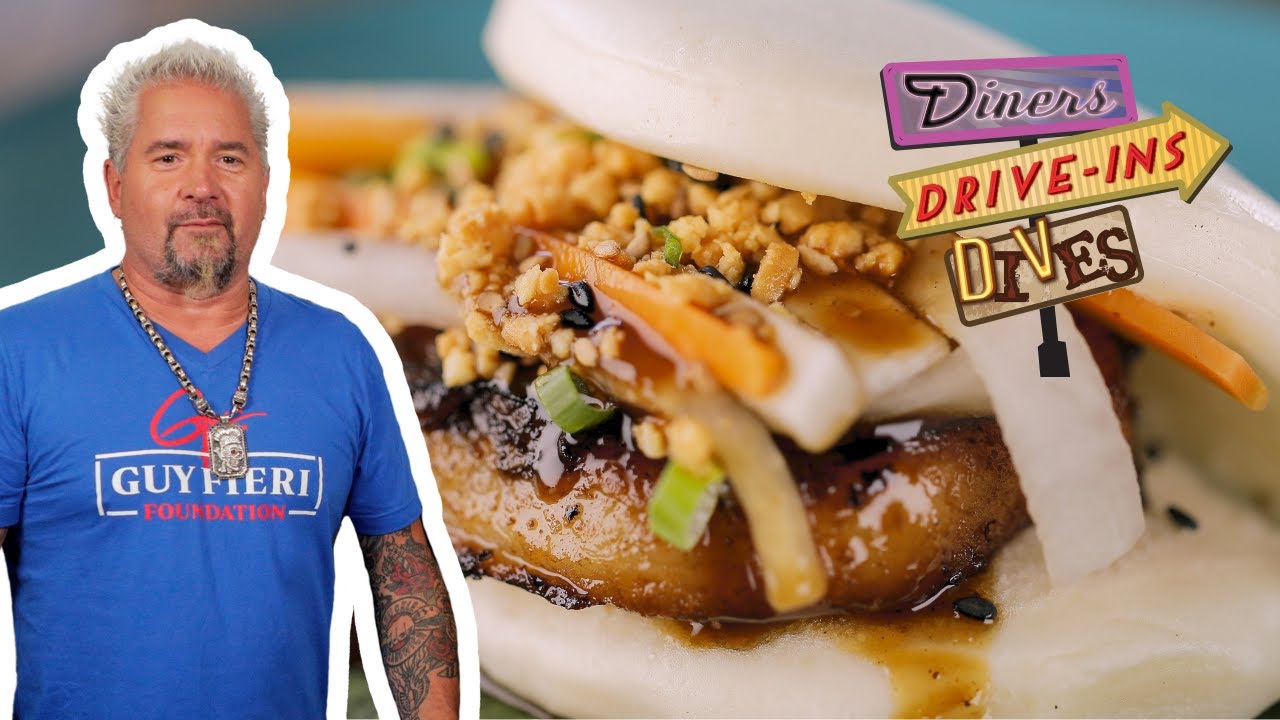 Guy Fieri Eats "Umami-Monster" Pork Belly Bao Bun in FL | Diners, Drive ...