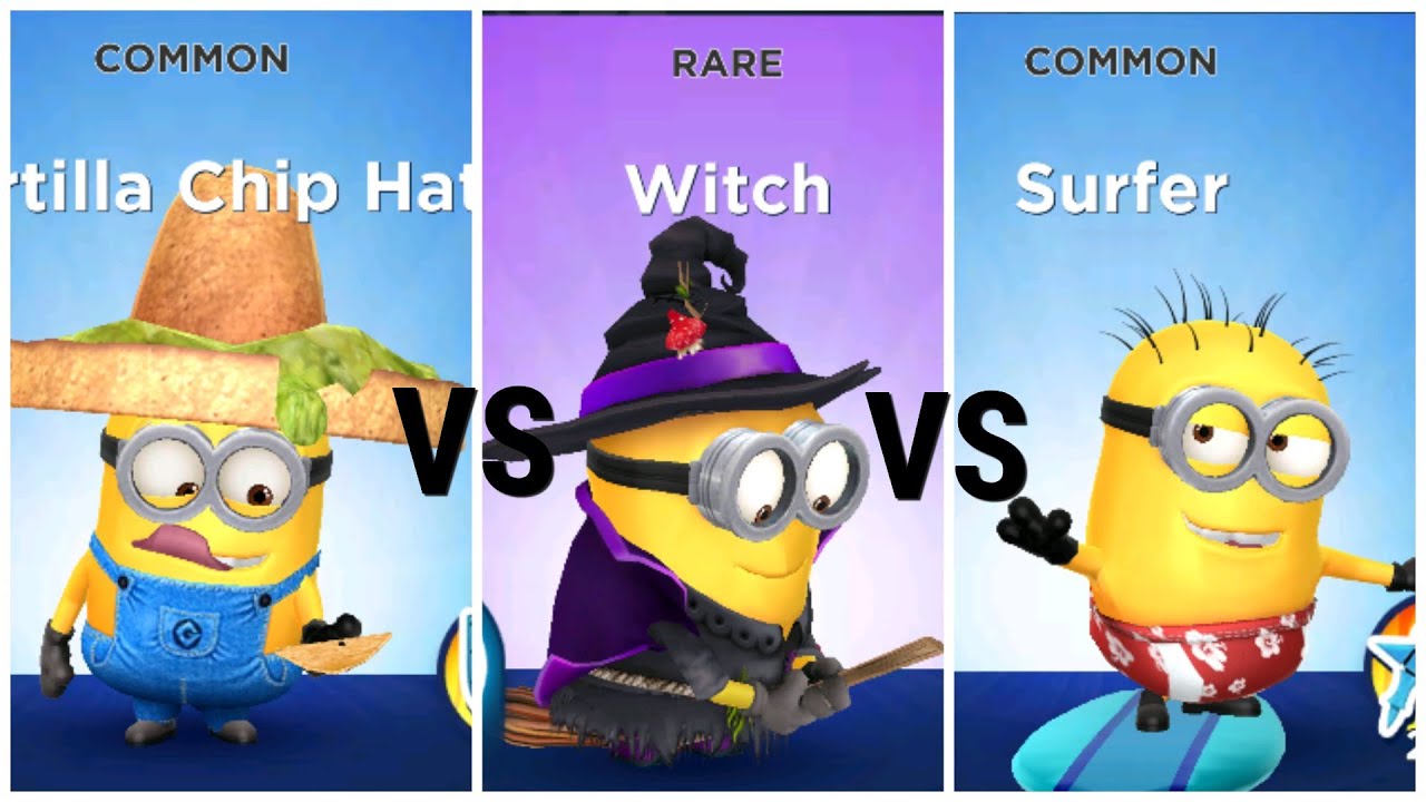 Minion Rush Tortilla Chip Hat VS Witch VS Surfer - YouTube