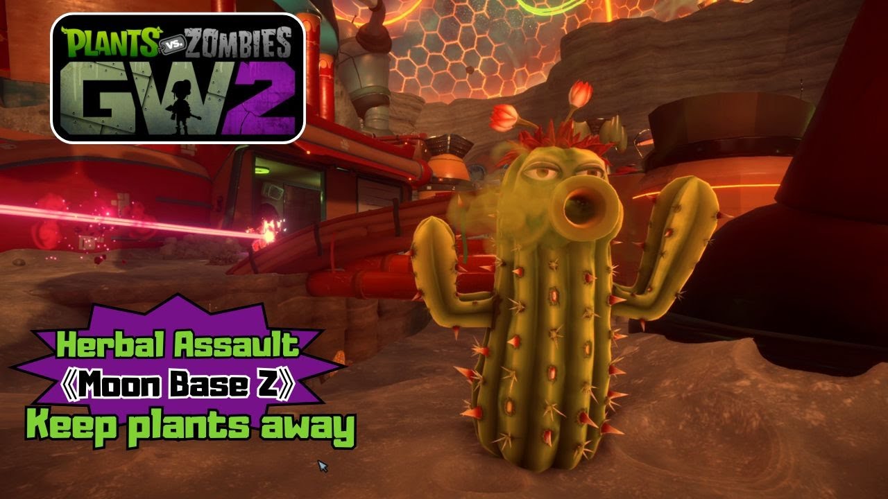 PvZ Garden Warfare 2 | Herbal Assault | Moon Base Z | Keep plants away ...