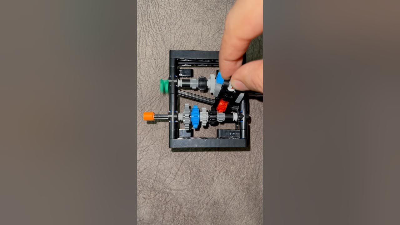 Very Smooth LEGO Technic 5 Speed Sequential Gearbox Transmission - YouTube