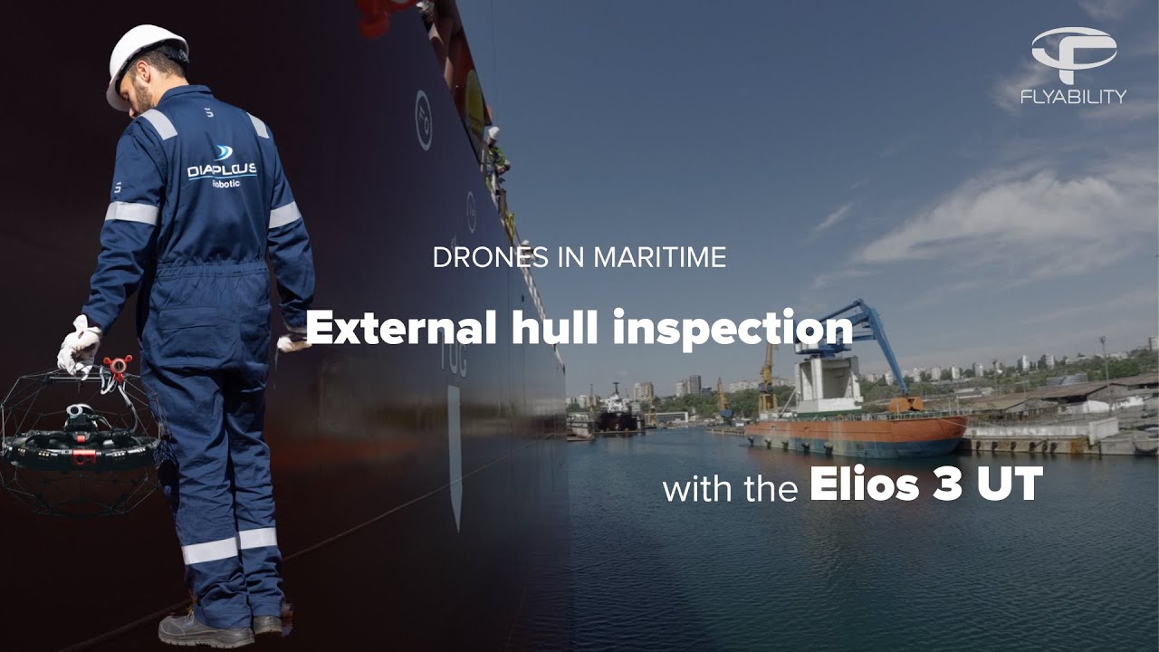 Ship drone inspections: External hull inspection with Elios 3 UT - YouTube