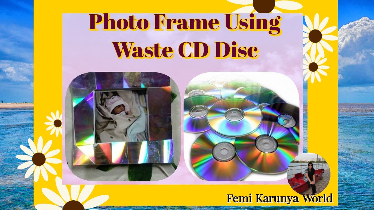 DIY | CD Photo Frame Ideas | Old CD Craft Ideas - YouTube