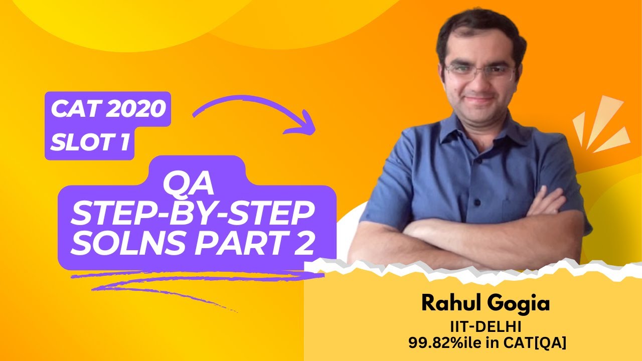 CAT 2020 QA Slot 1 part 2 - YouTube